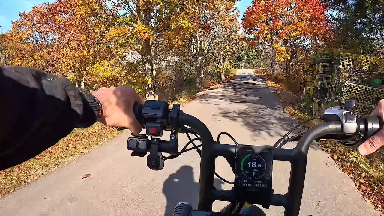 ARIEL RIDER GRIZZLY FALL E-BIKE RIDE (PART 1 OF 3) VINALHAVEN,MAINE. # ...