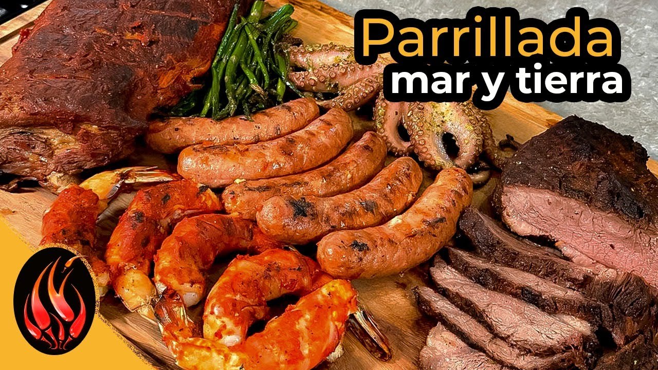 Una buena parrillada mar y tierra 5x1 | toque y sazon - YouTube