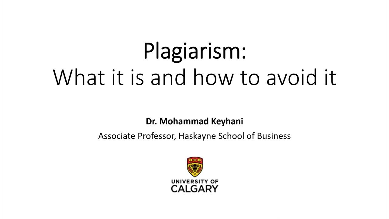 Plagiarism: What it is and how to avoid it (a short tutorial for grad ...