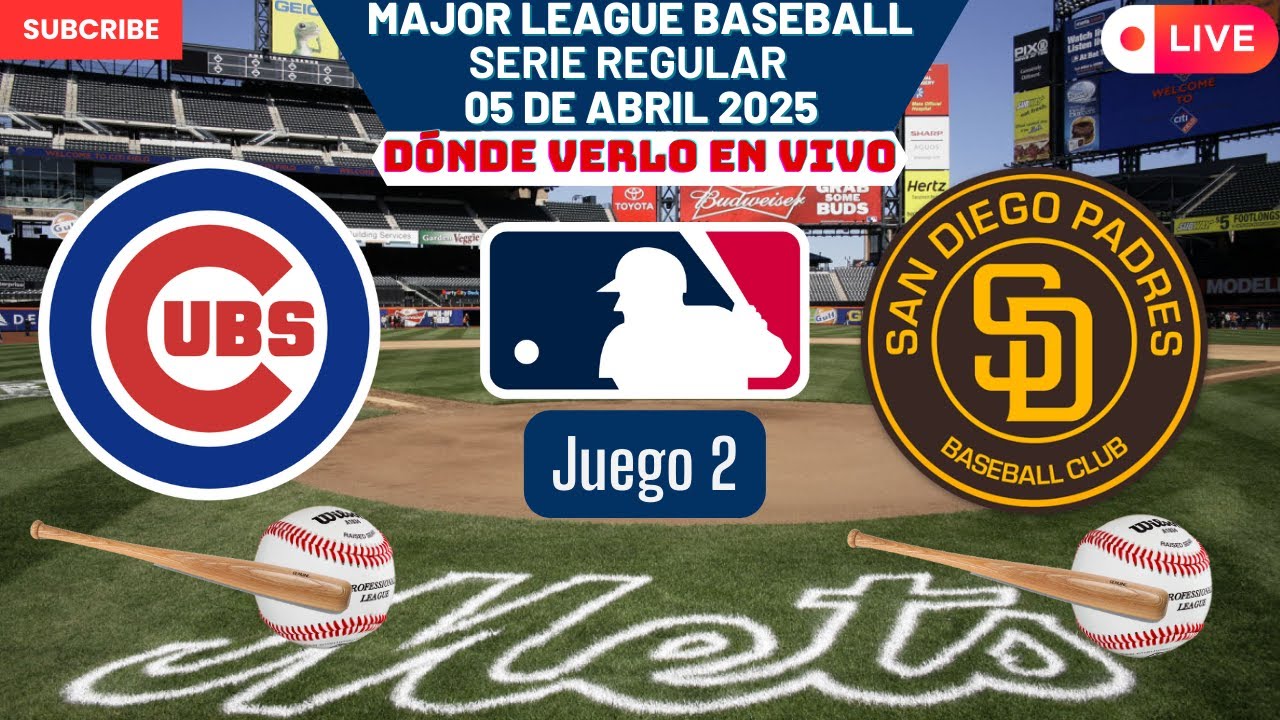 ⚾️Chicago Cubs vs San Diego Padres⚾️Dónde Ver El Partido EN VIVO|Juego ...