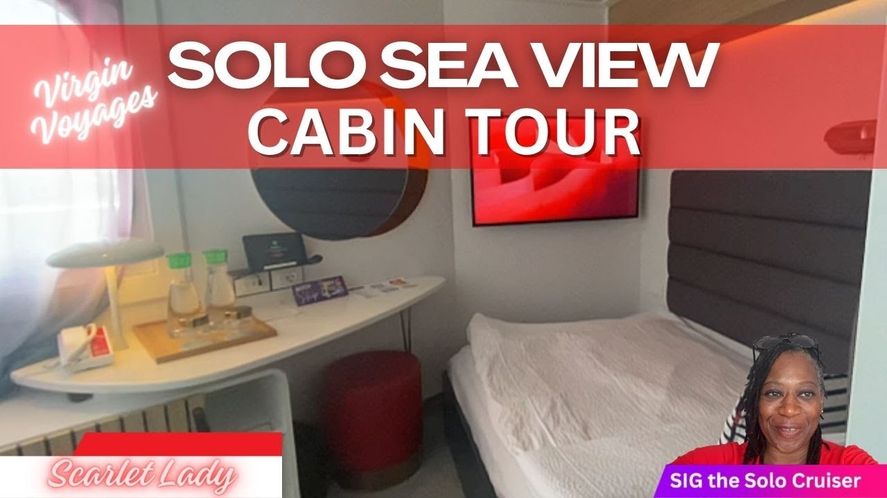 Tour Virgin Voyages' Scarlet Lady Solo Sea View Cabin - YouTube