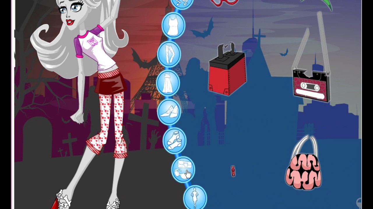 dress up games ghoulie monster high starsue - YouTube