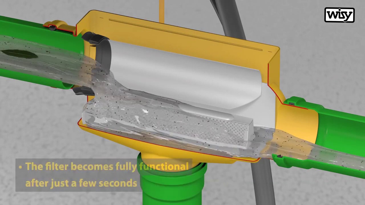 WISY LineAr 100 Inline Rainwater Filter - YouTube