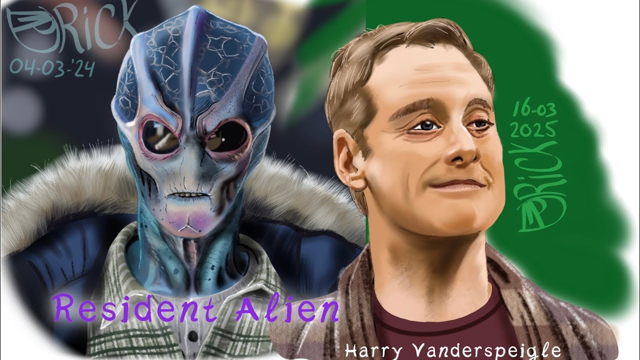 Drawing Harry from Resident Alien - YouTube
