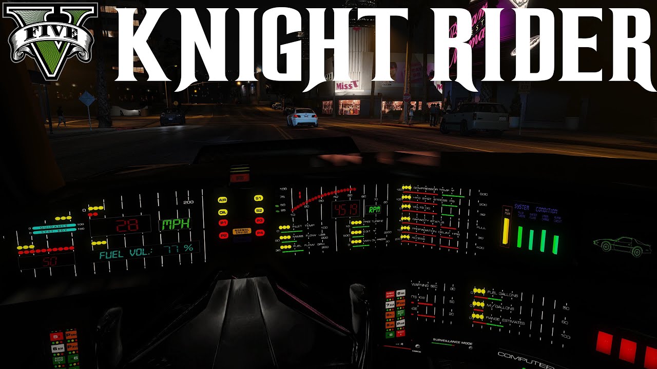 GTA 5 Knight Rider Mod v4.05 - S1&2 Interior Update - YouTube