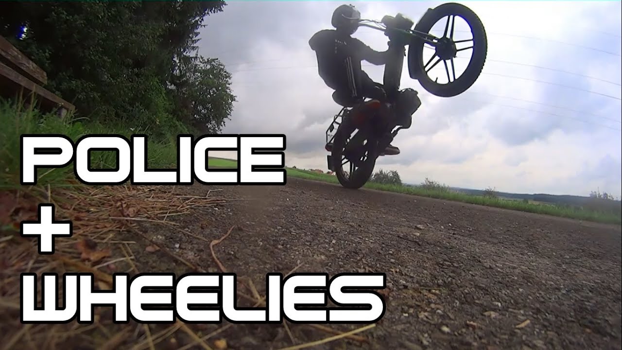 Wheelies + Police | Puch Maxi S - YouTube