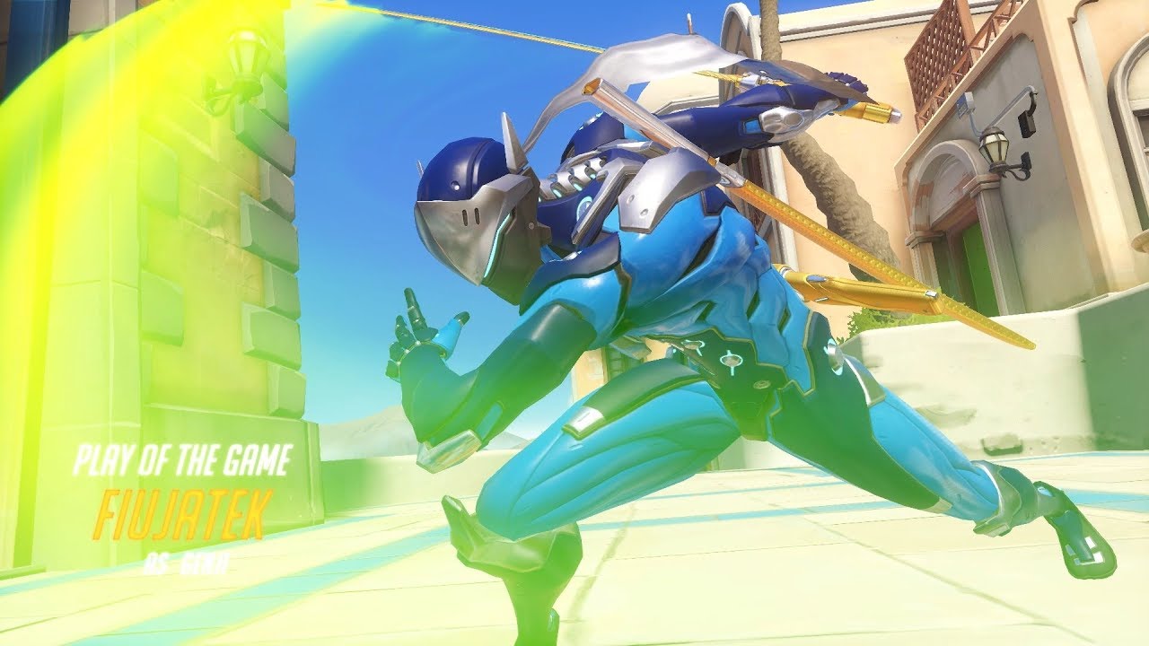 Overwatch | Genji POTG | Ultimate kill streak at Ilios - YouTube
