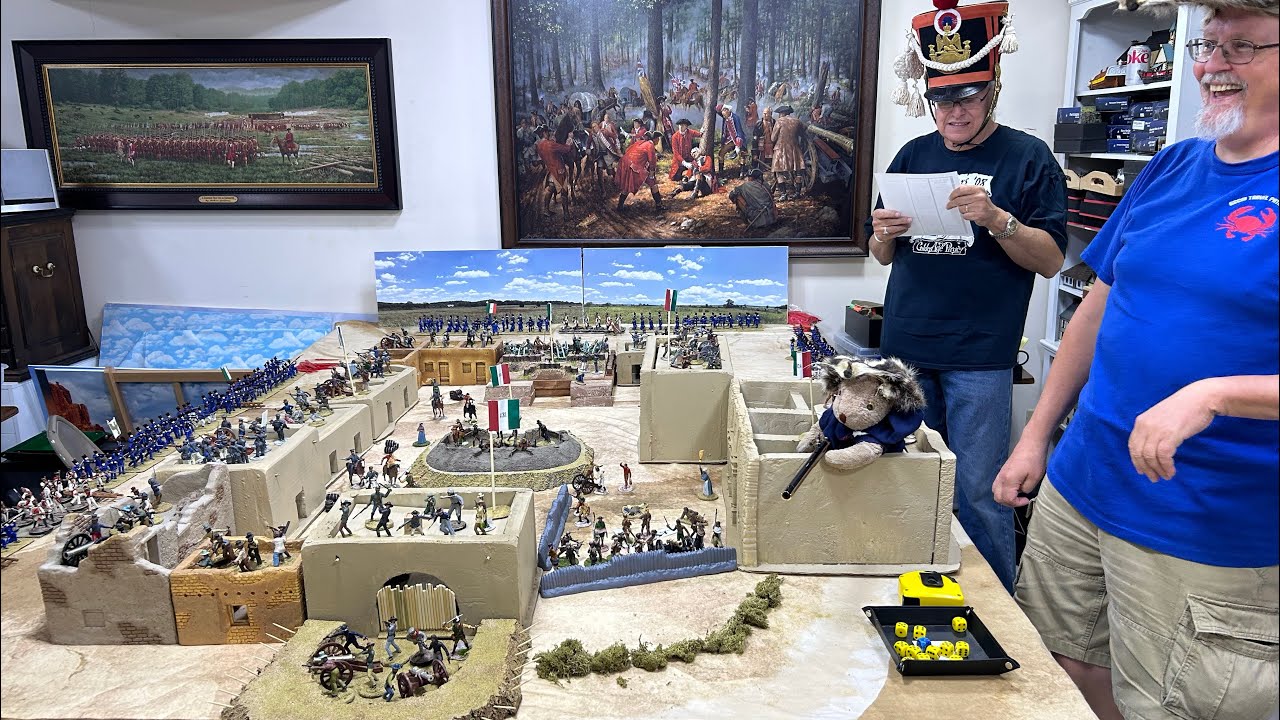 Alamo play thru Chuckle Heads war game club, this is a crazy 54mm game ...