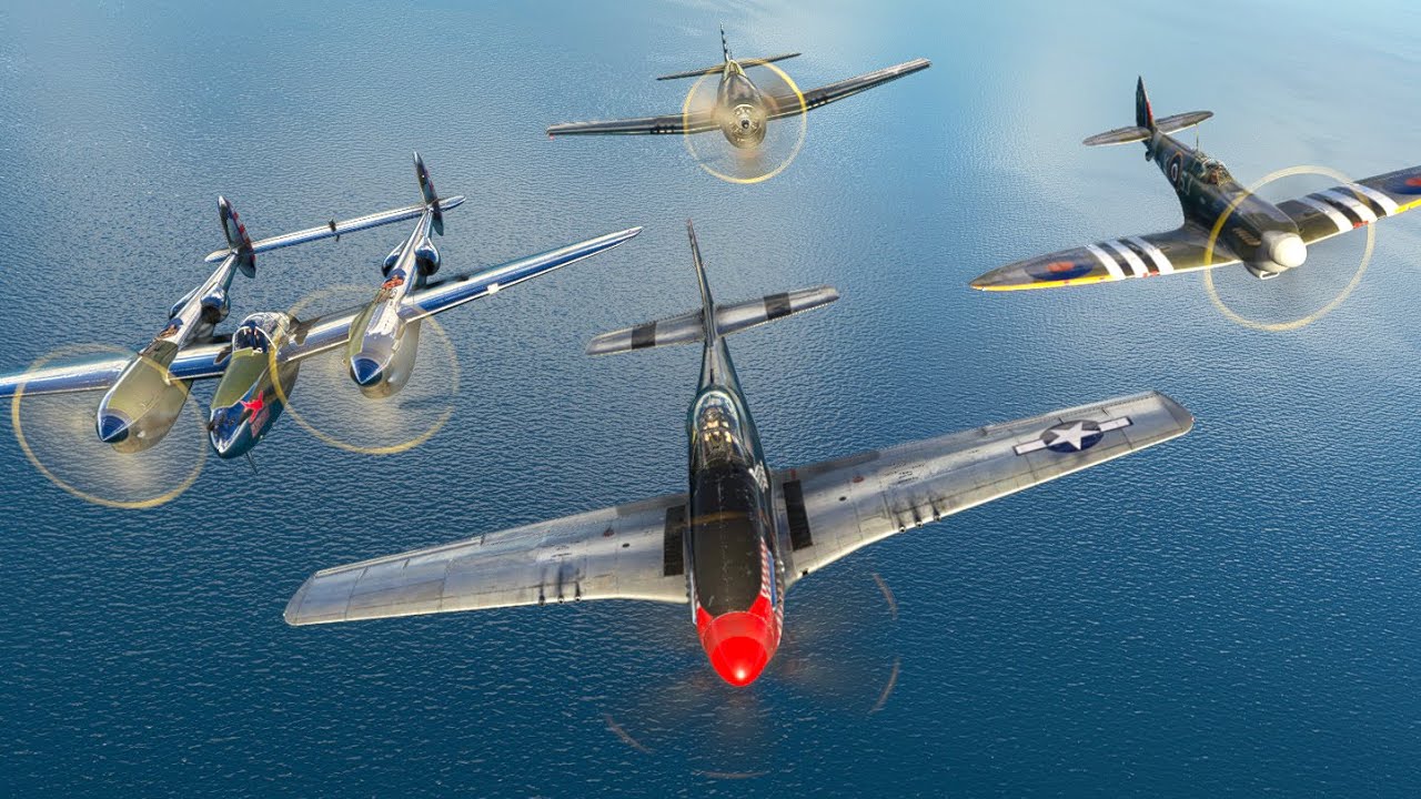 WWII Fighters Large Formation - MSFS 2022 - YouTube