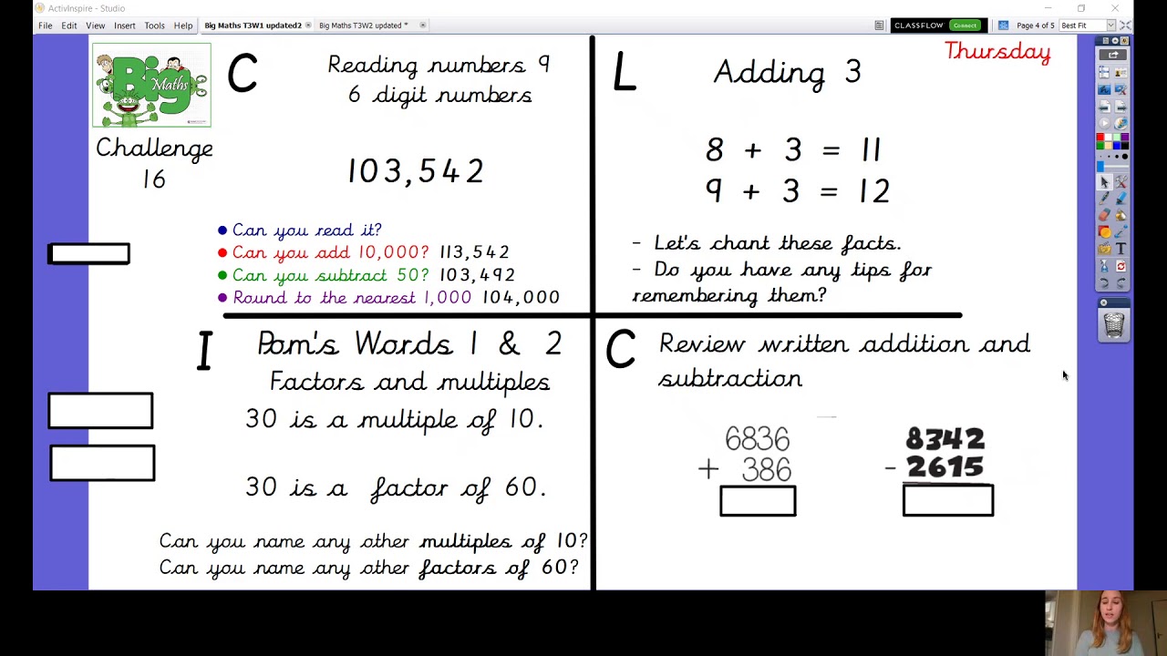 Year 5: Thursday 7th January: Big Maths (CLIC skills) - YouTube