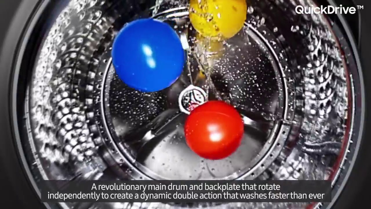 QuickDrive™ Washing Machine Dual rotation slow mo Samsung - YouTube