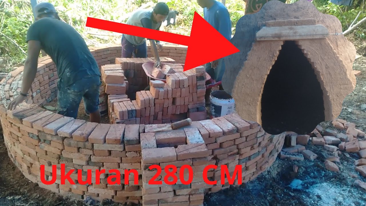 CARA MEMBUAT TUNGKU ARANG KAYU DARI BATA - YouTube