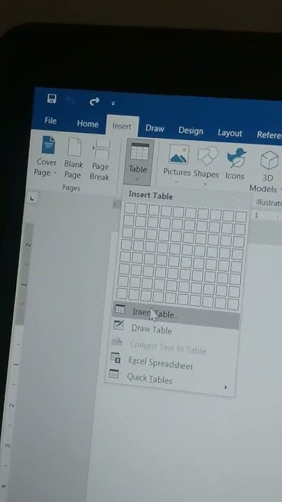how to create table in Microsoft word 2019 #word #msword - YouTube