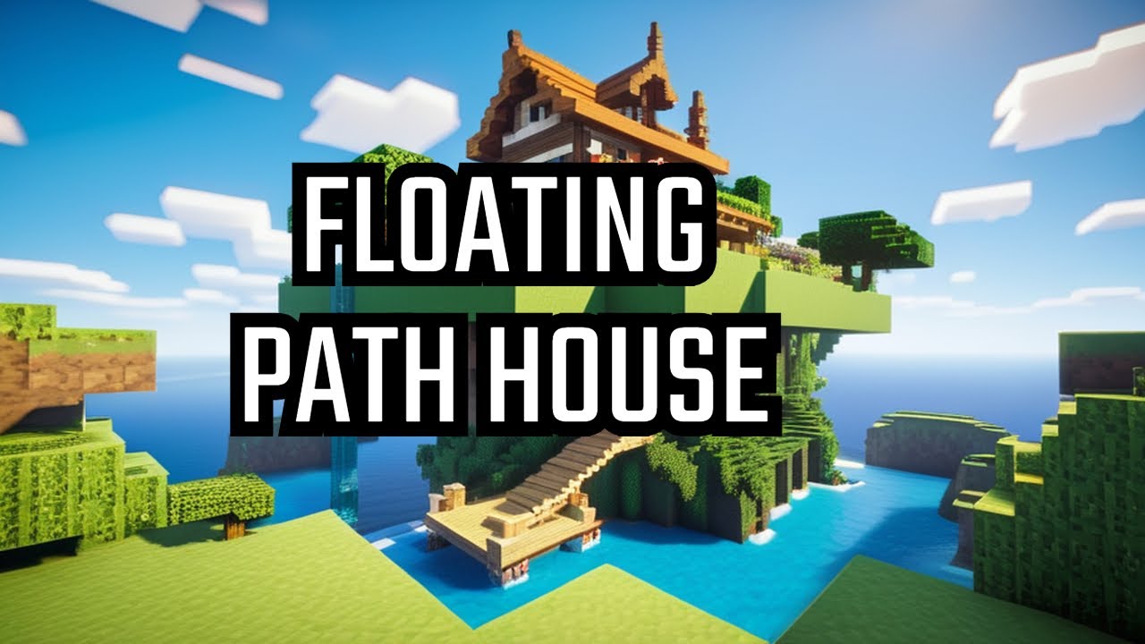 Minecraft: how to build floating path house. - YouTube