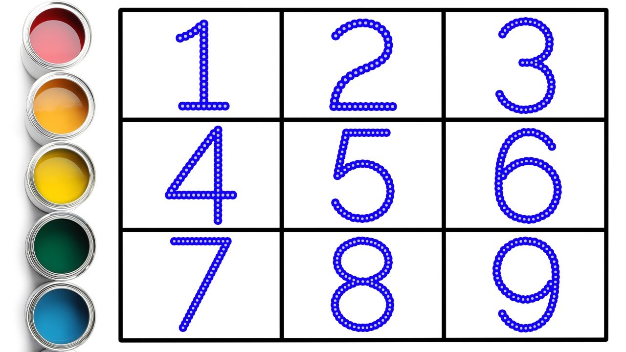 123 Numbers,1234 Number Names, 1 To 9 Numbers Song, 12345 learning for ...