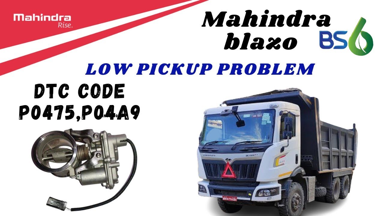 How to solve DTC fault code p0475 and P04A9 in Mahindra blazo bs6 OBD 1 ...