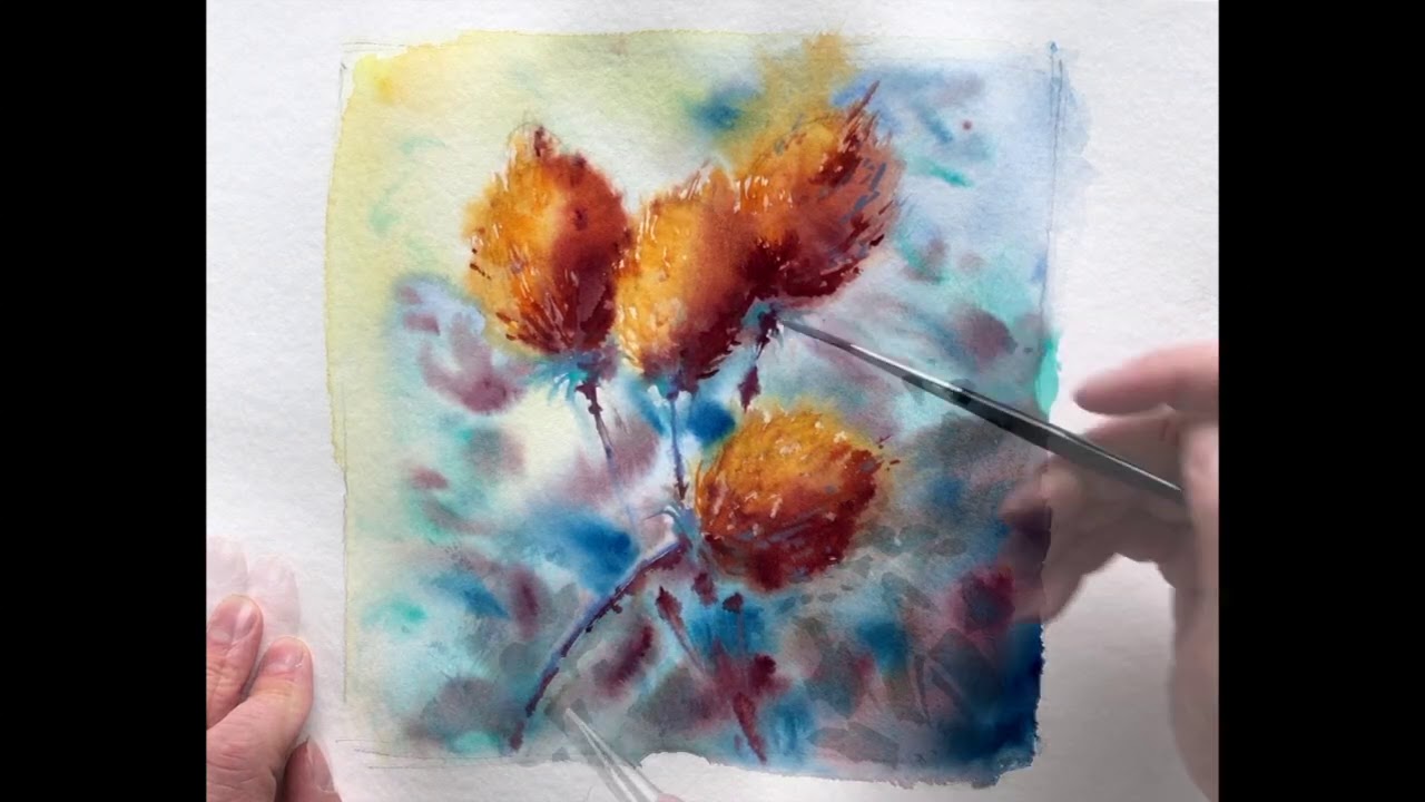 LooseWatercolours.com 'Teasel Time' with Andrew Geeson - YouTube