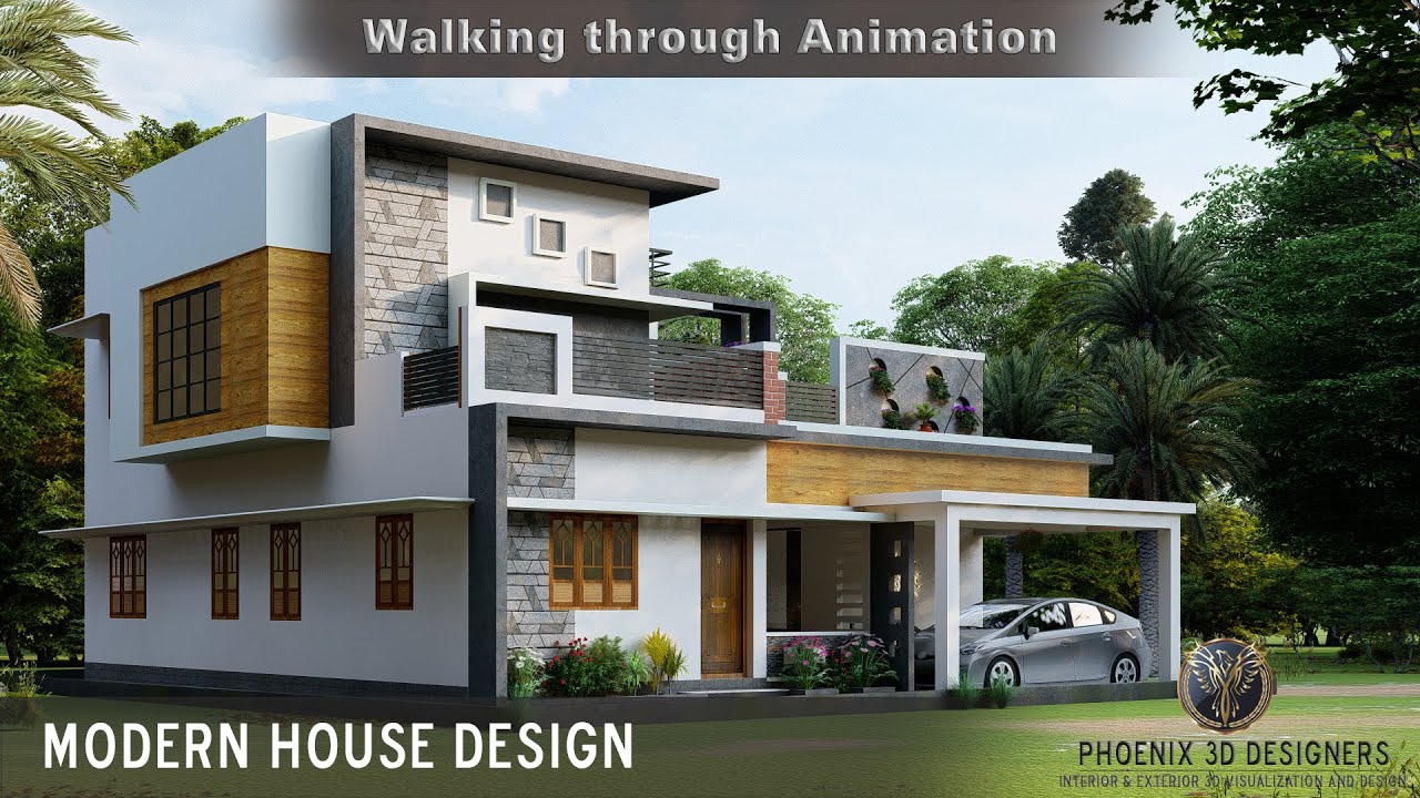 House Design | Modern House | Animation | Elevation Walkthrough ...