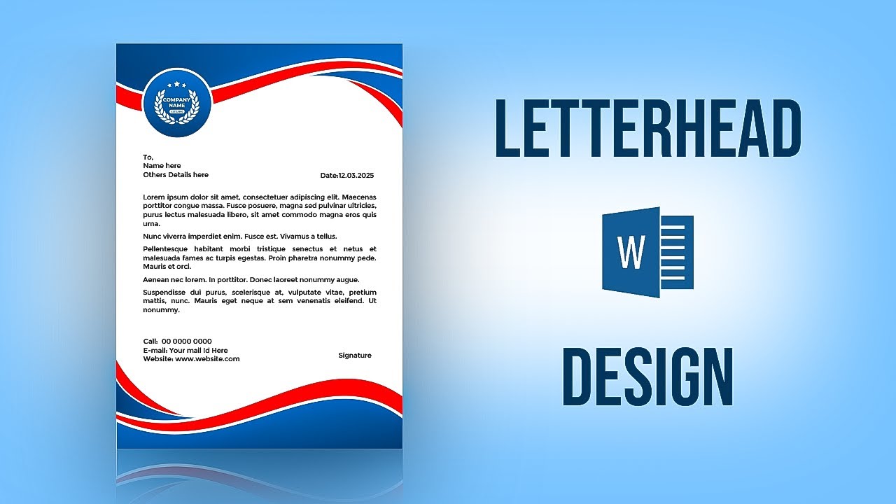 Letterhead Design In Microsoft Word Letterhead Format MS Word Letterhead Design In Microsoft Word Letterhead Format MS Word