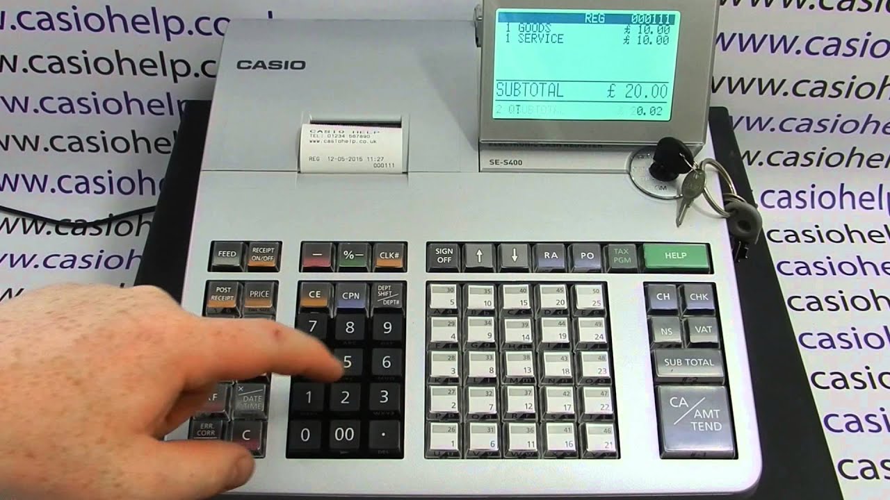 How To Give A Discount Off Subtotal Amount Casio SE-S400 / SE-S800 ...