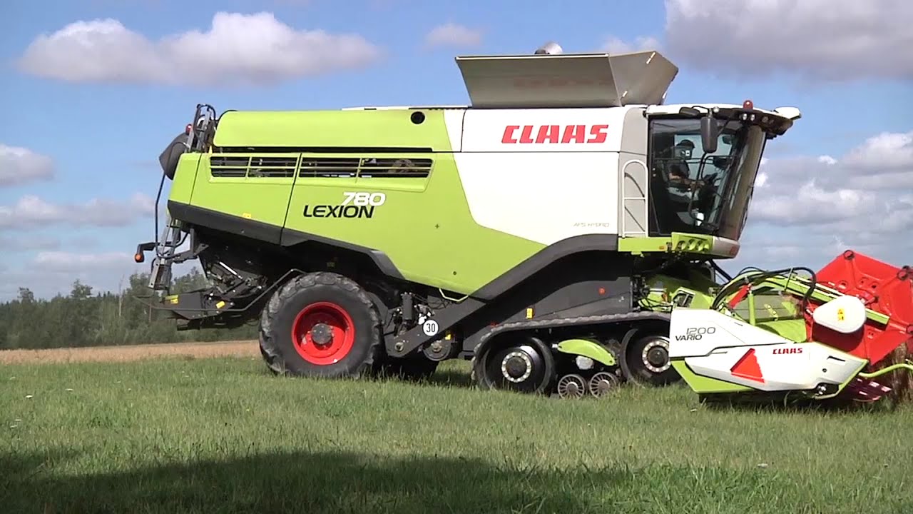 Claas Lexion 780 Terra trac på Bjertorp - YouTube