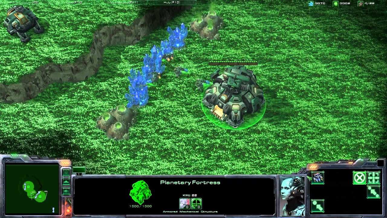 StarCraft 2 Planetary Fortress Tactics - YouTube