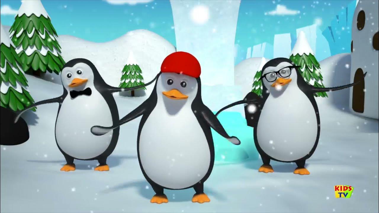 5 little penguin jumping on the snow - The Best Song for Children ...