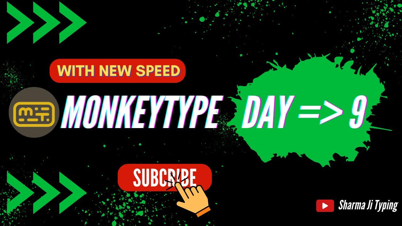 Monkey typing practice | highest speed = 28 wpm | Day = 9 /30 | 30 days ...