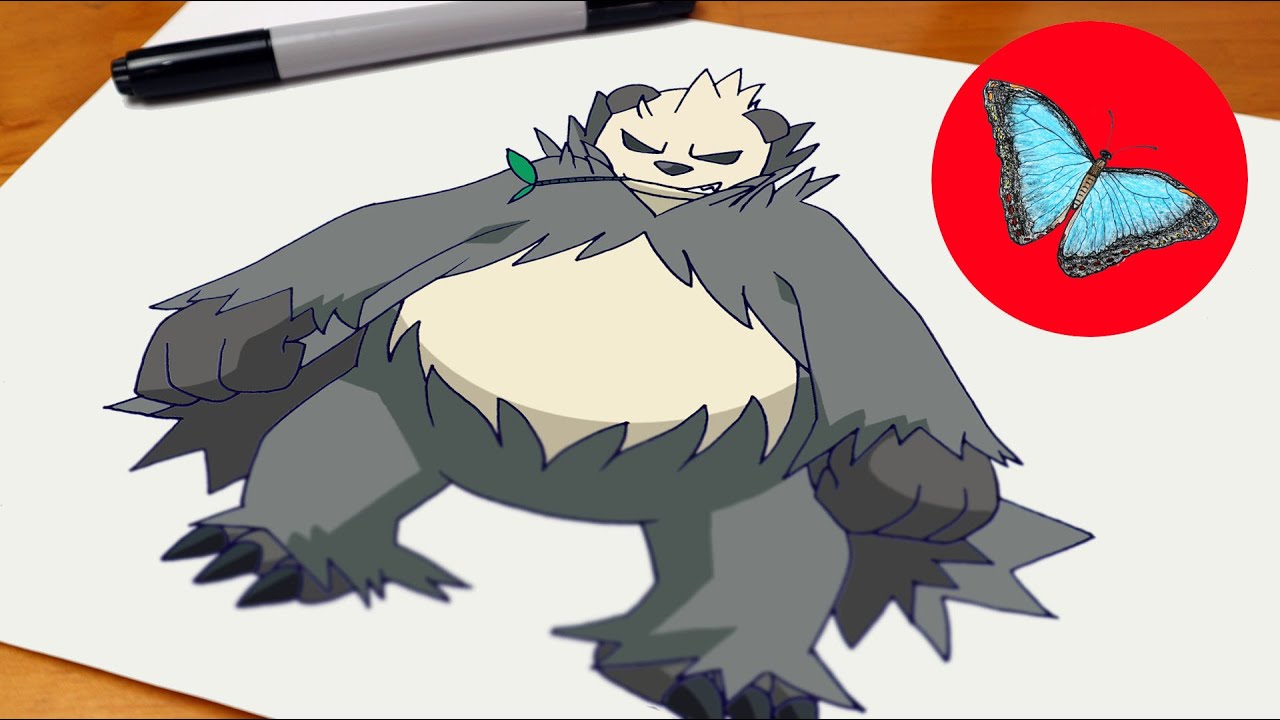 How To Draw Pokemon - Pangoro Easy Step by Step - YouTube