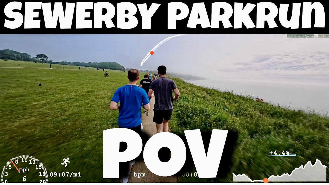 Sewerby Parkrun Full Course POV With On Screen Stats - The MOST Scenic ...