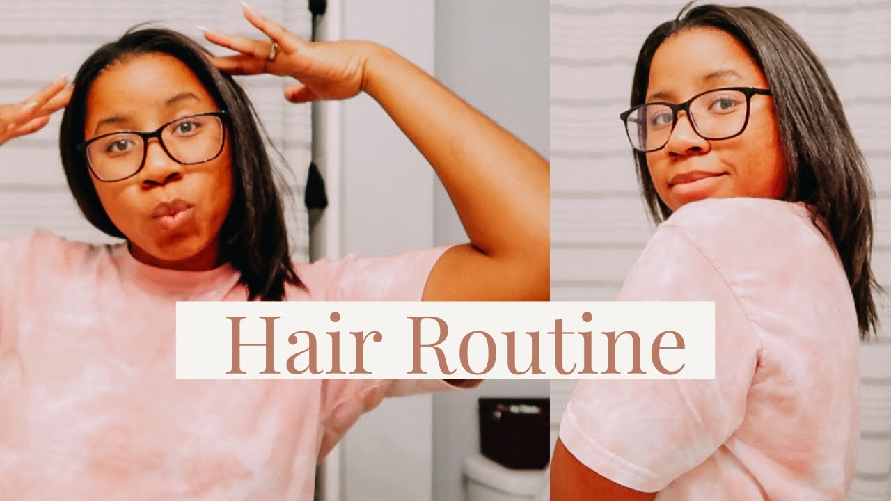 Relaxed Straight Hair Routine 2022 |Relaxing my natural hair after 8 ...