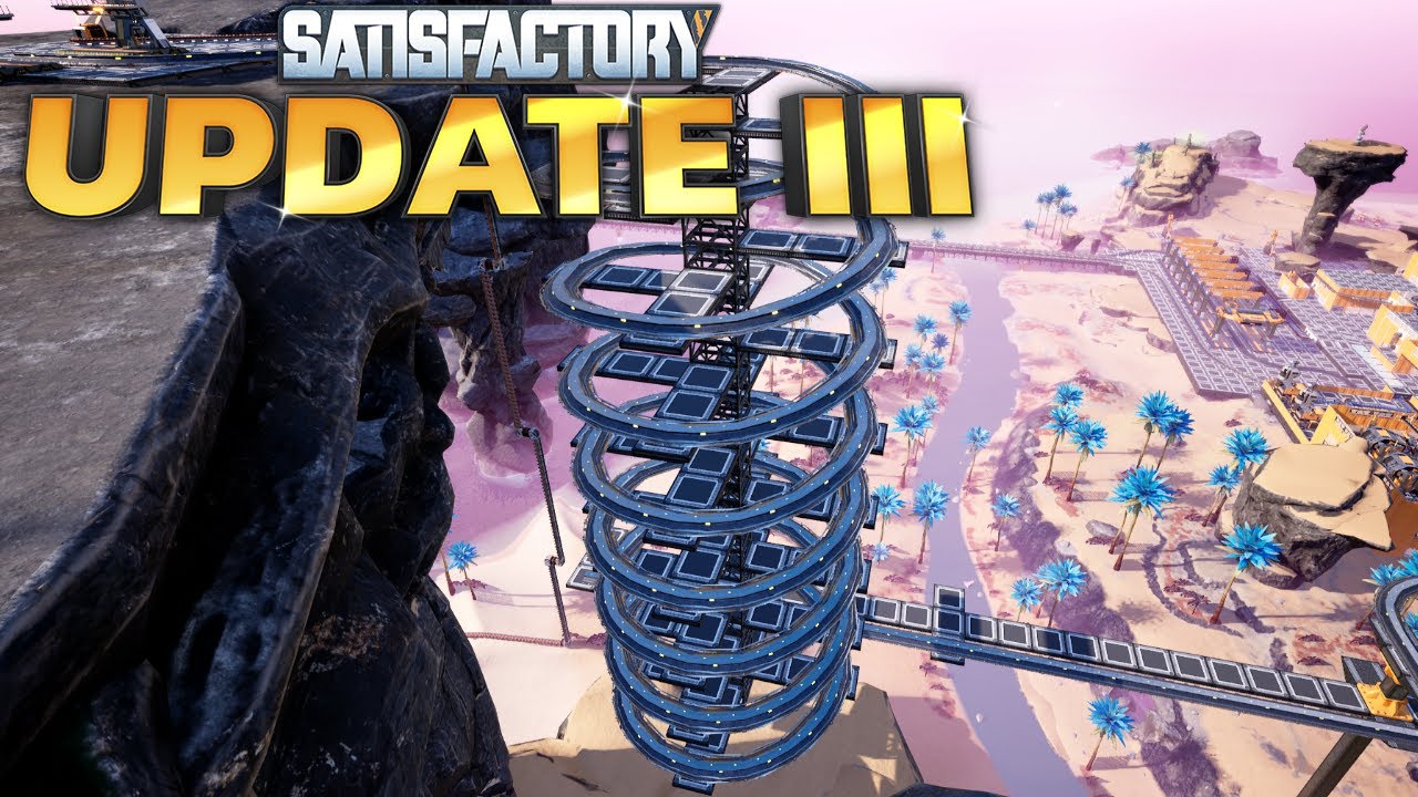 The corkscrew train | Let's Play Satisfactory | Gameplay Playthrough ...