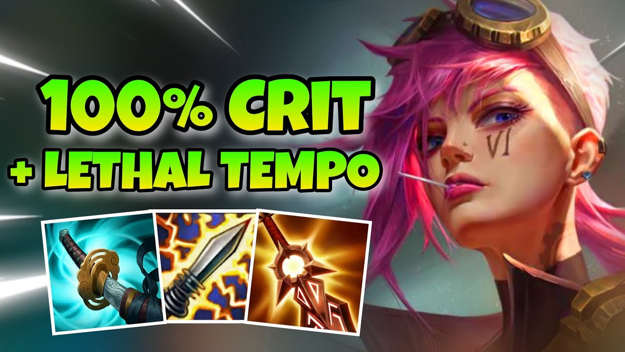 VI JUNGLE WILD RIFT BUILD FULL CRIT + LETHAL TEMPO IS MADNESS - YouTube