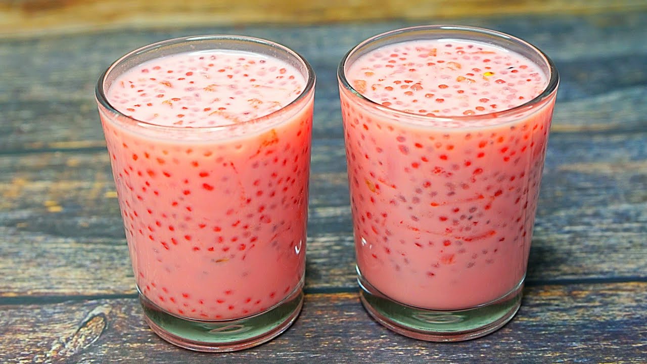 Watermelon Sago Drinks | Watermelon Tapioca Drink | Sago Drink ...