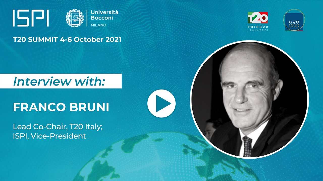 T20 Summit 2021 - Interview with Franco Bruni, ISPI - YouTube