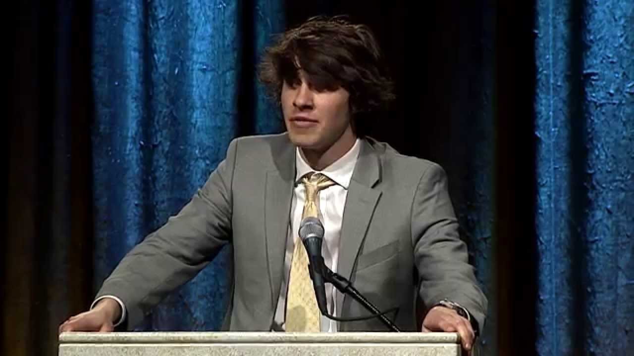 Max Yoder (Lesson.ly) Accepts Tech Startup of the Year Award - YouTube