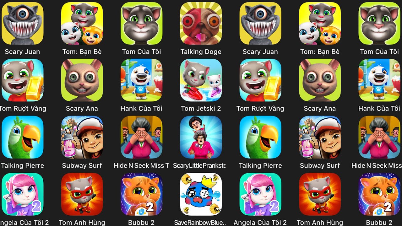 Talking Tom,Scary Juan,Talking Dog,Scary Ana,Tom Jetski 2,Talking ...