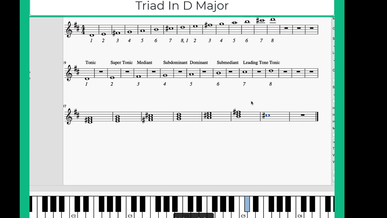 Music Theory Triad in D Major - YouTube
