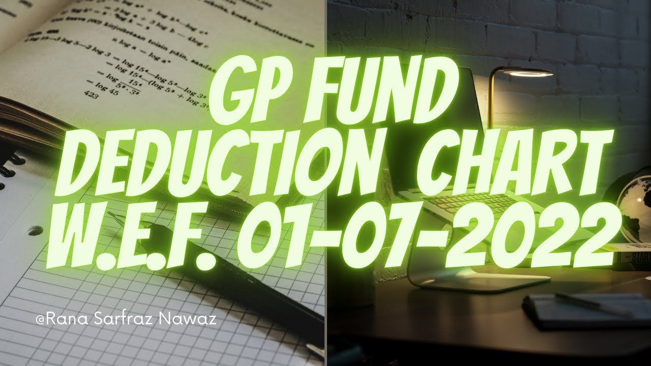Govt Employees GP Fund Deduction Rate Monthly 2022 - YouTube