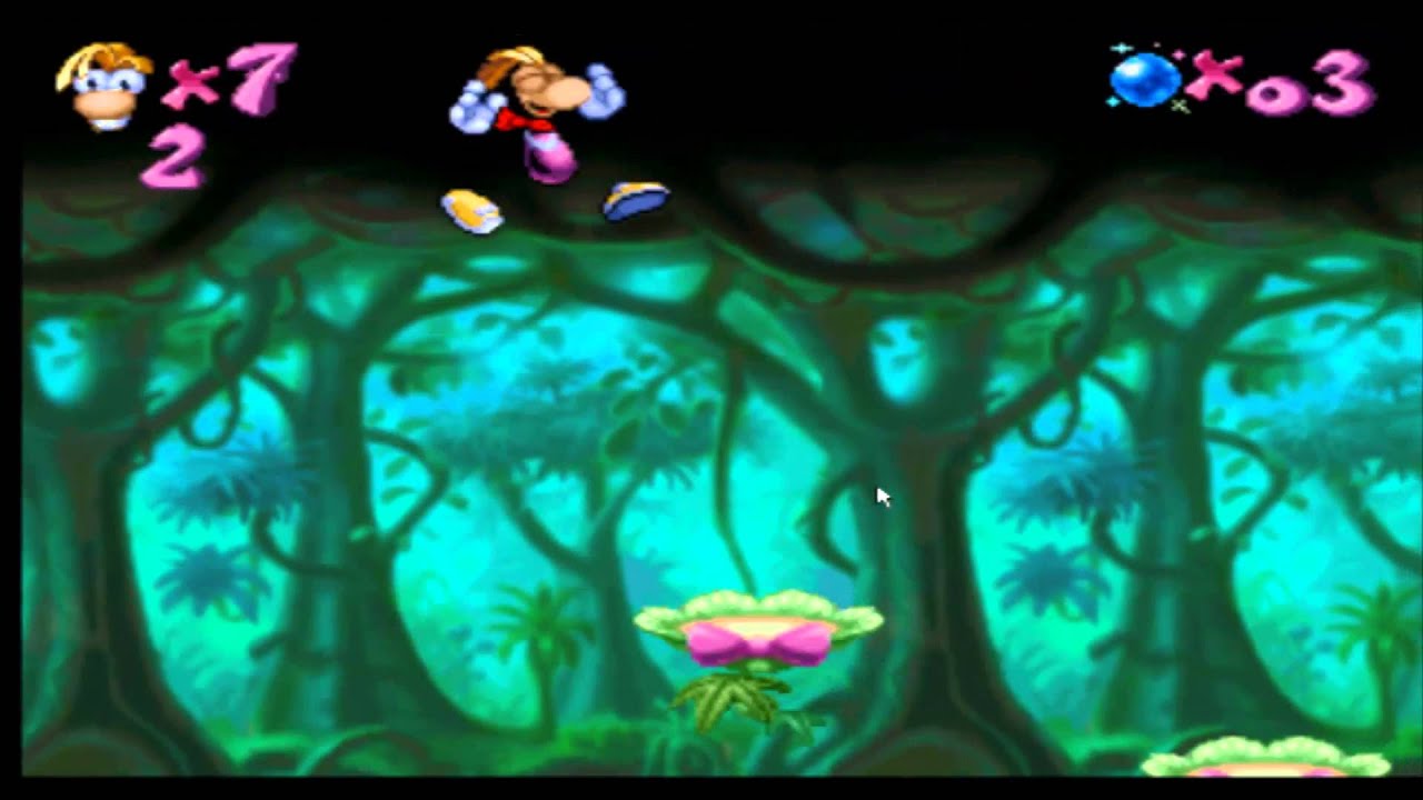 Rayman 1 - Jaguar Prototype - Unaccesible Maps - YouTube