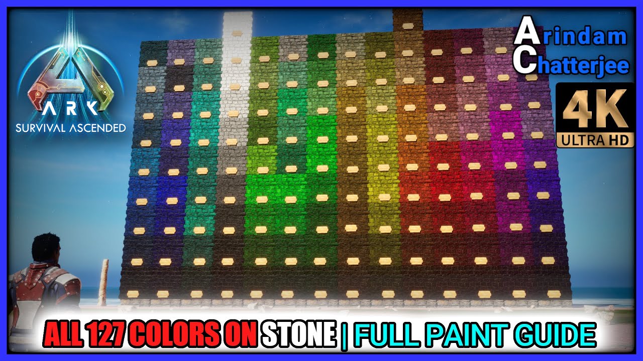 ALL 127 Dye Colors on Stone Structures | Full Paint Reference Guide ...
