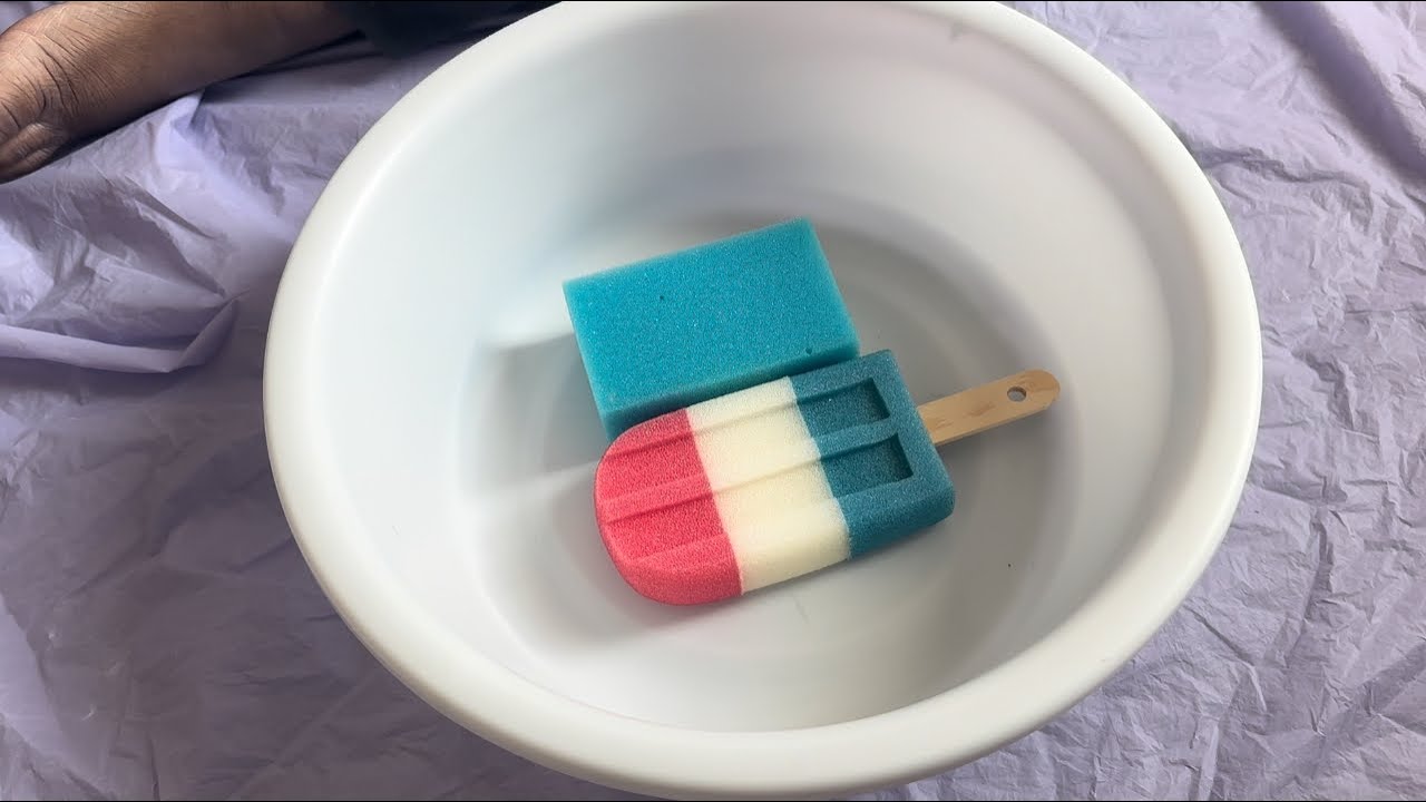 ASMR Crispy Bath Sponge Ripping - Relaxing Dry Ripping - YouTube