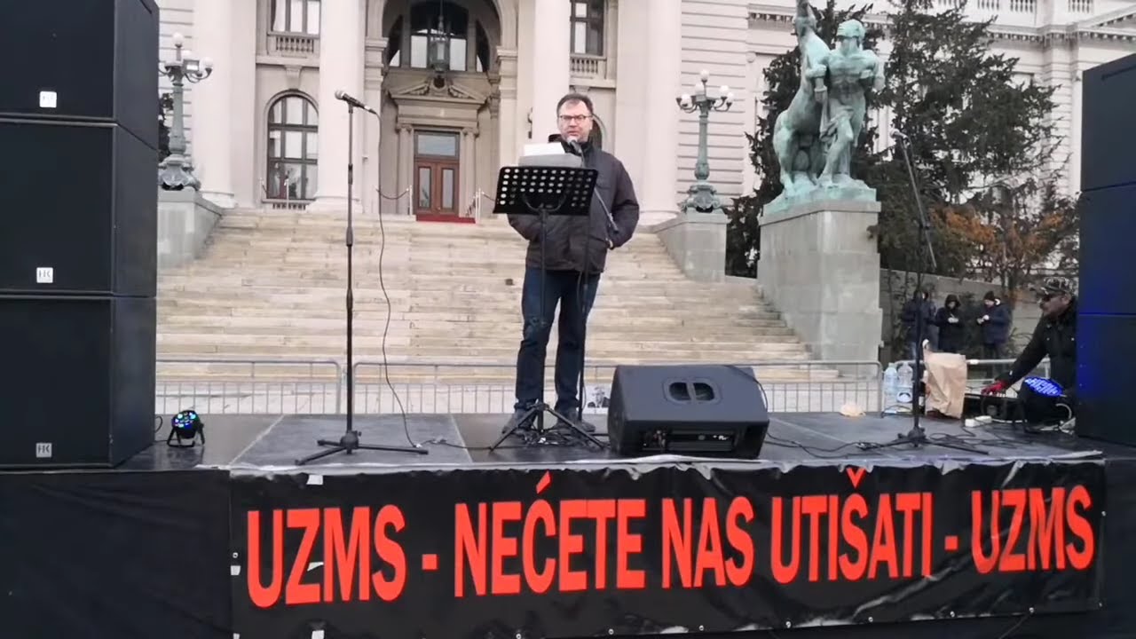 Alek Racic na protestu muzicara!!! - YouTube