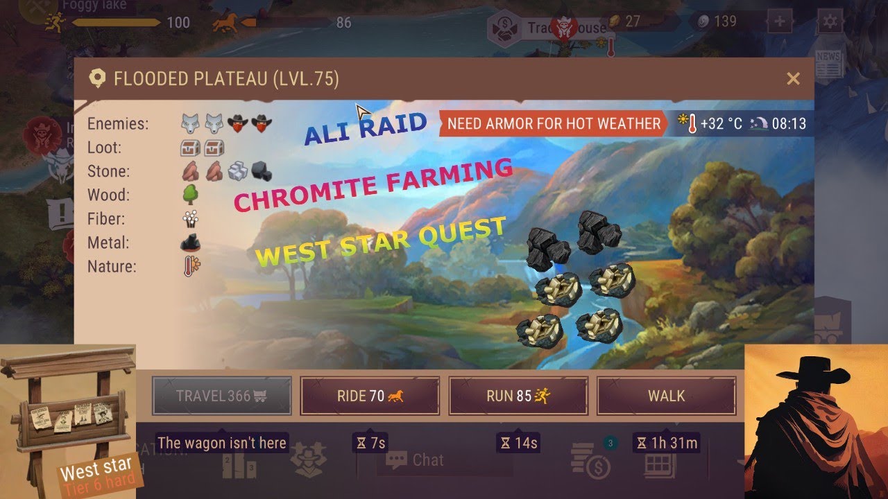 Westland surival gameplay chromite farming and aliance raid - YouTube