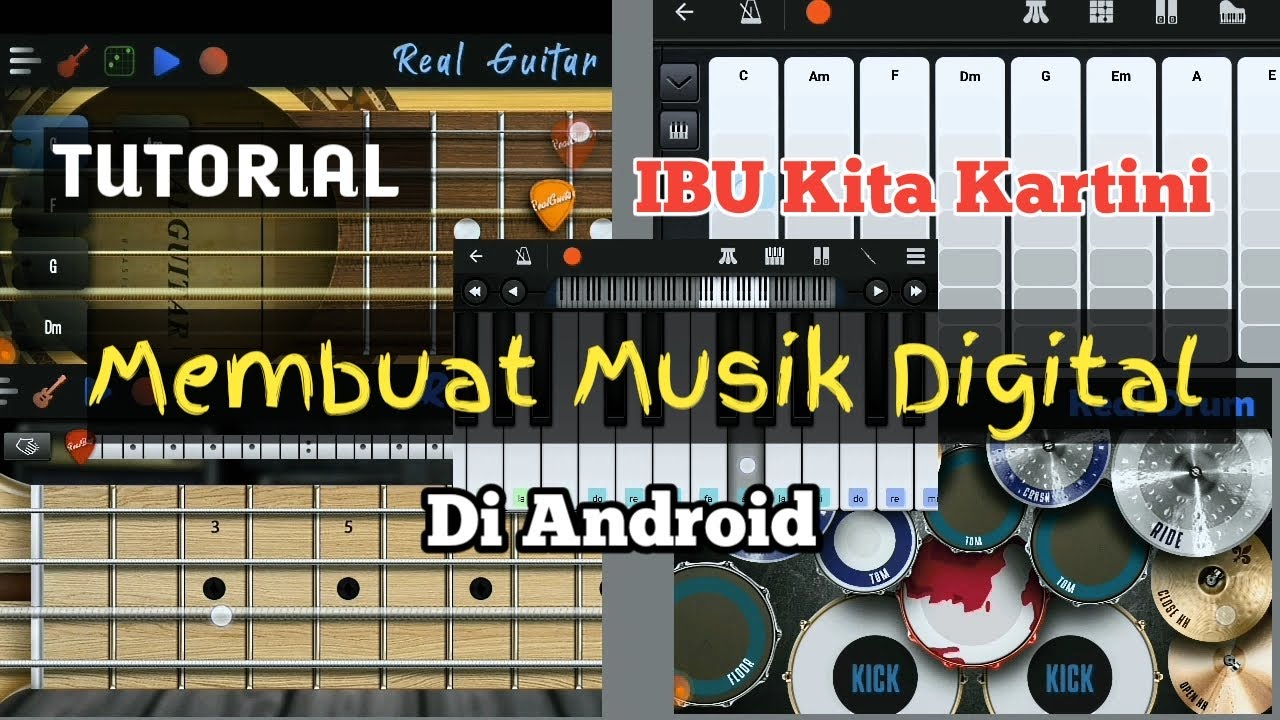 Tutorial ️main musik pakai hp II membuat musik digital di android I ibu ...