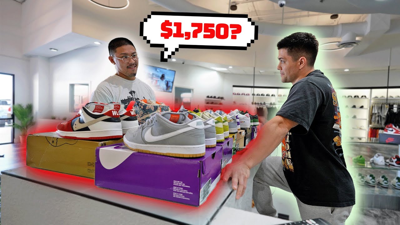 Buying Sneakers from Customers in our Store! - YouTube