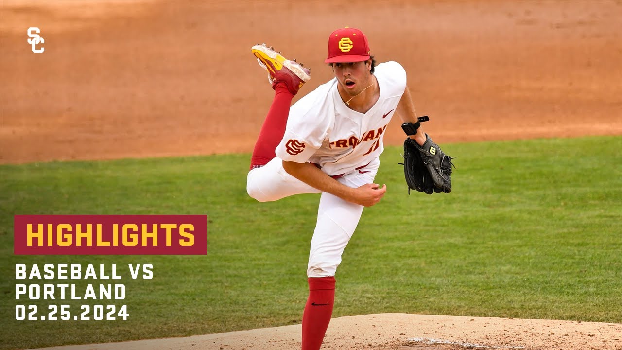 Baseball - USC 10, Portland 4: Highlights (2/25/24) - YouTube