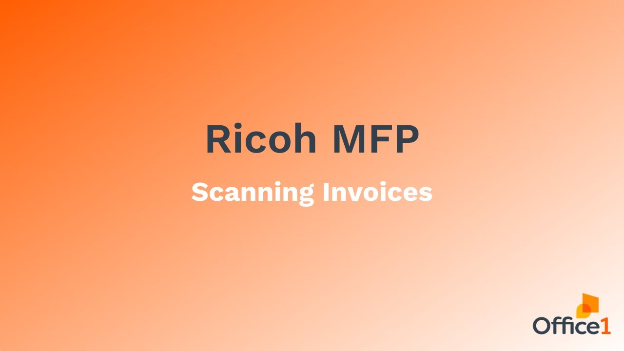 Office1 Ricoh Scanning Invoices Video - YouTube