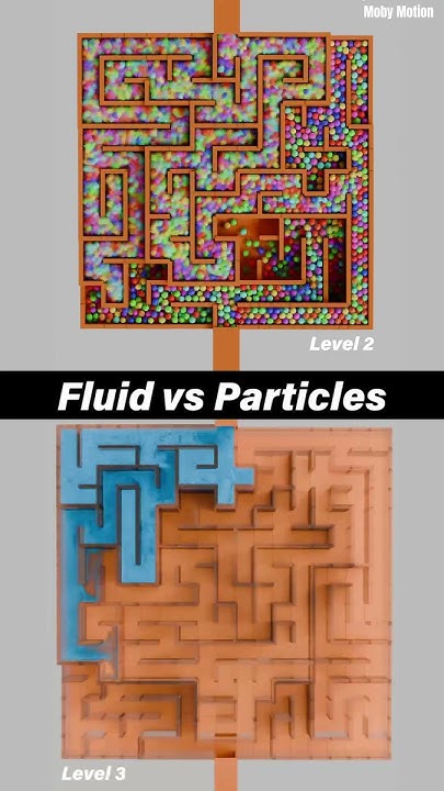 Particles vs Fluid on 3 Levels - Which Will Solve The Maze First? - YouTube
