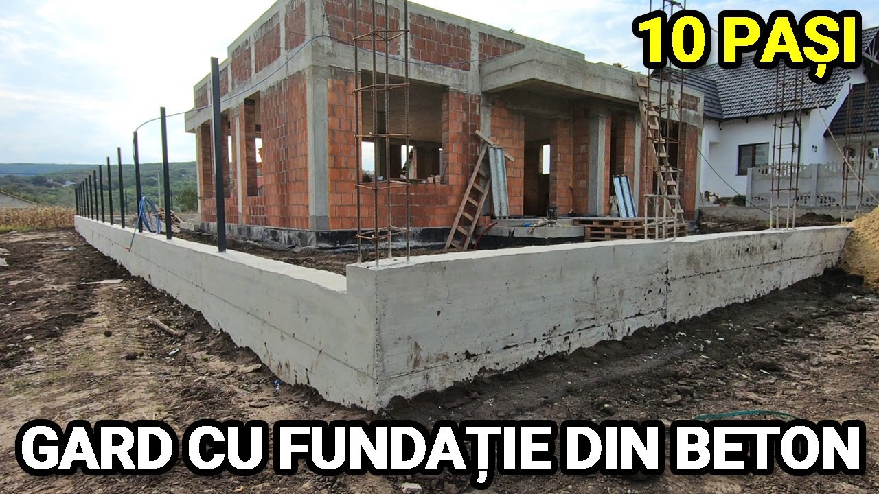 Cum faci un gard simplu cu fundatie din beton – 10 pasi - YouTube